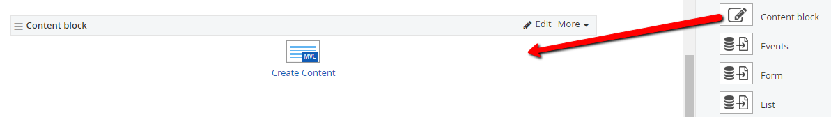 Content block widget